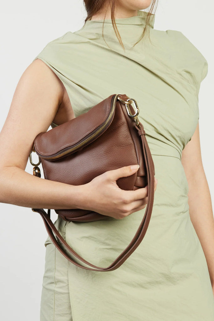 Shop Fifi Umber Leather Shoulder Bag | Flo & Frankie