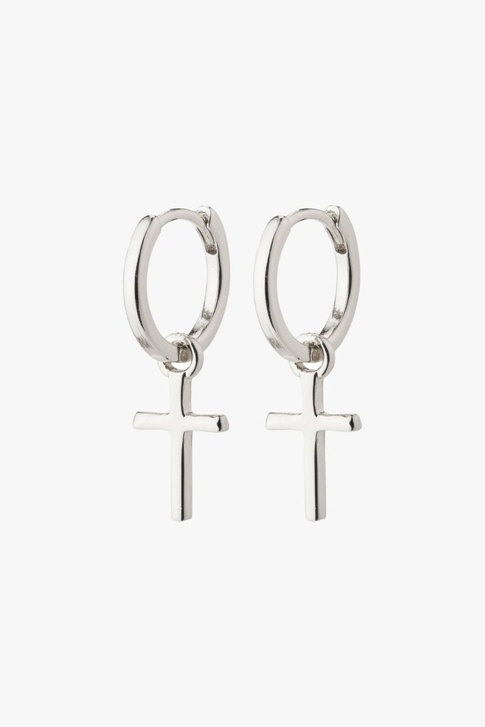 Shop Daisy Recycled Cross Silver Earrings Online | Flo & Frankie