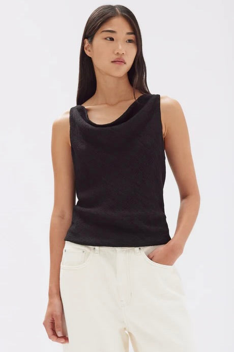 Shop Reign Black Textured Top | Flo & Frankie