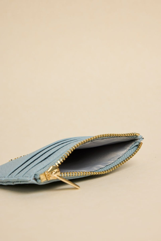 Shop Small Blue Leather Card Holder | Flo & Frankie