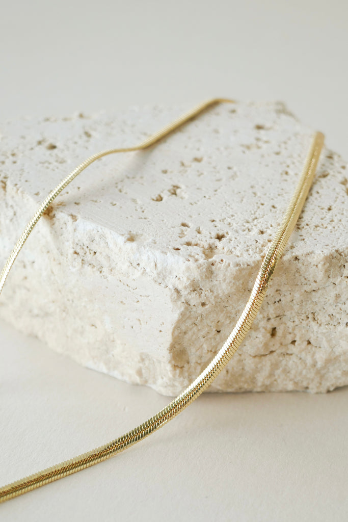 Shop Classic Snake Chain Gold Necklace | Flo & Frankie