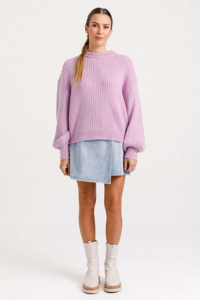 Shop Lilac Wool Blend Knit Online | Flo & Frankie
