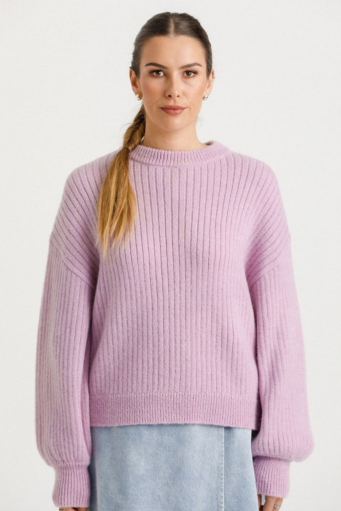 Shop Lilac Wool Blend Knit Online | Flo & Frankie