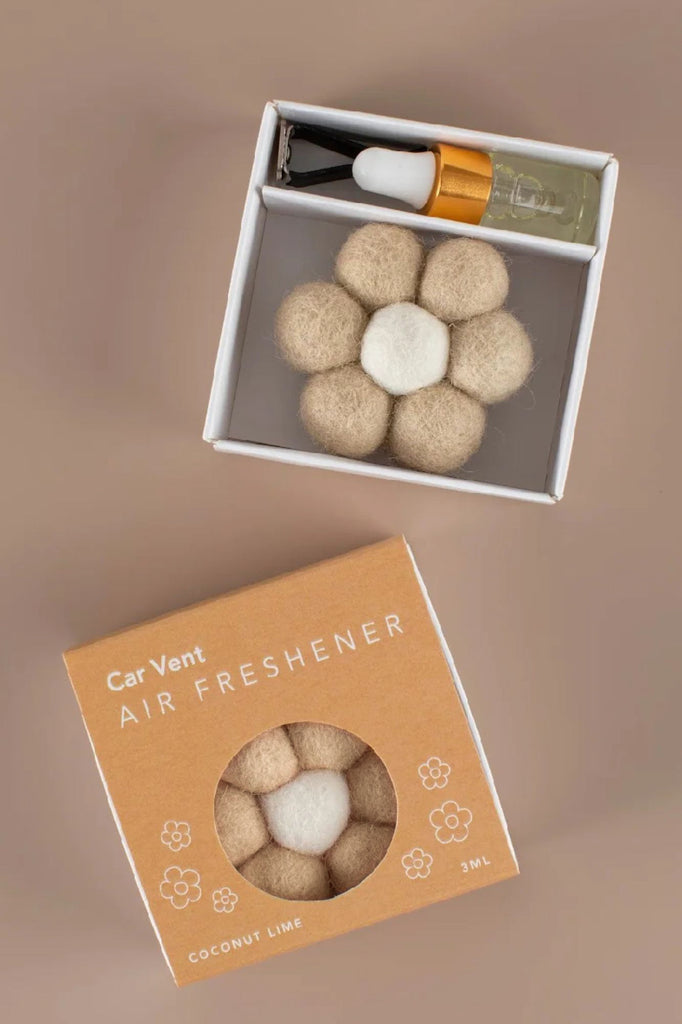Shop Felt Hanging Taupe Daisy Air Freshener | Flo & Frankie