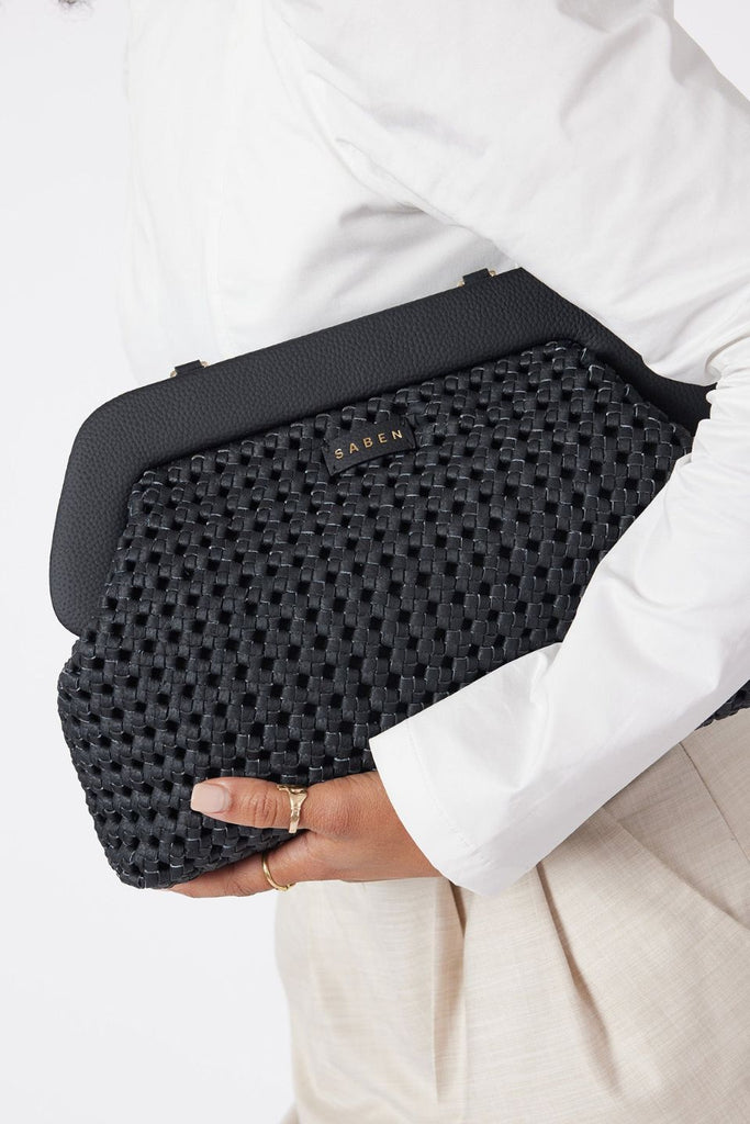 Shop Ginny Black Braid Shoulder Bag | Flo & Frankie