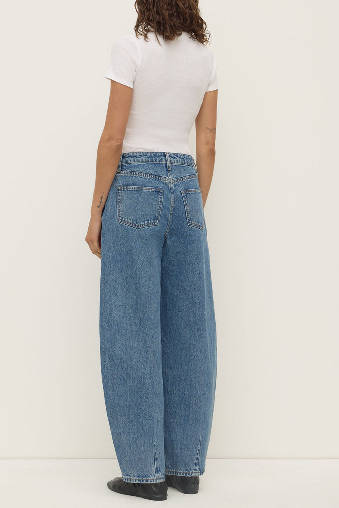 Shop High Rise Classic Blue Barrel Jean | Flo & Frankie
