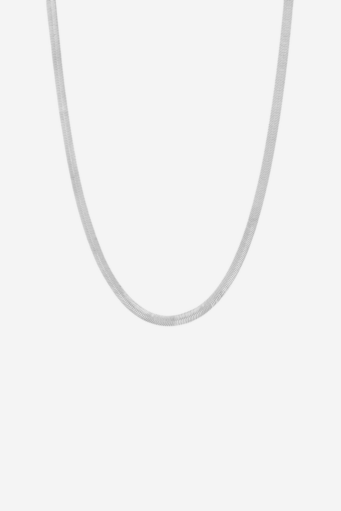 Shop Axel Snake Chain Silver Necklace | Flo & Frankie