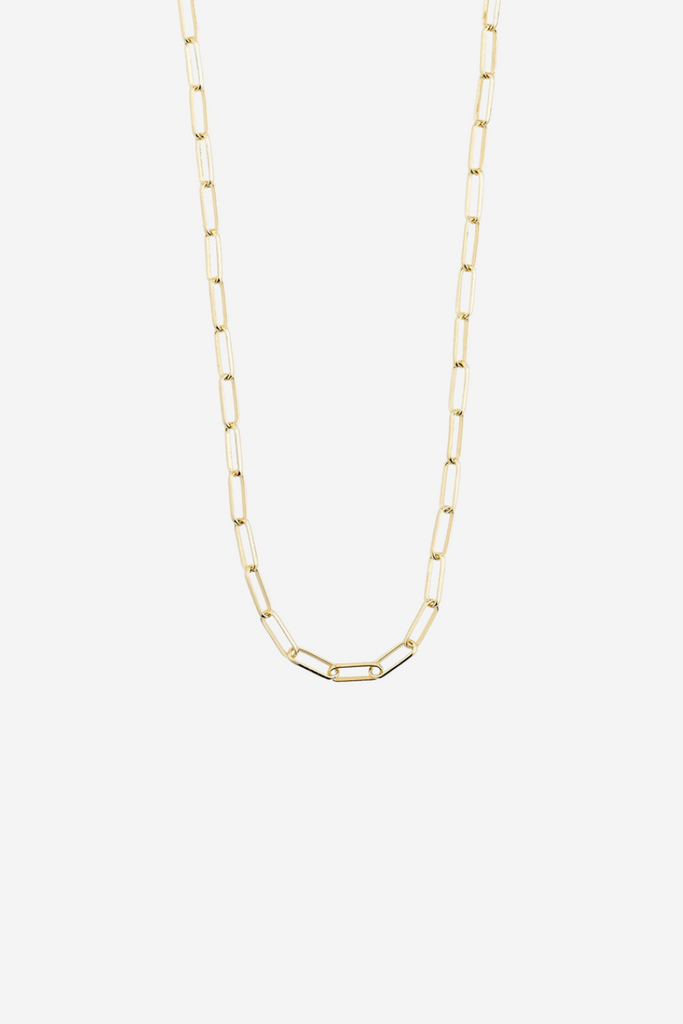 Shop Ronja Rectangular Chain Link Gold Necklace | Flo & Frankie