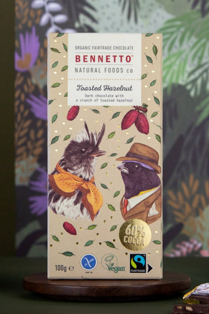 Shop Toasted Hazelnut 80g Stone Fairtrade Chocolate | Flo & Frankie