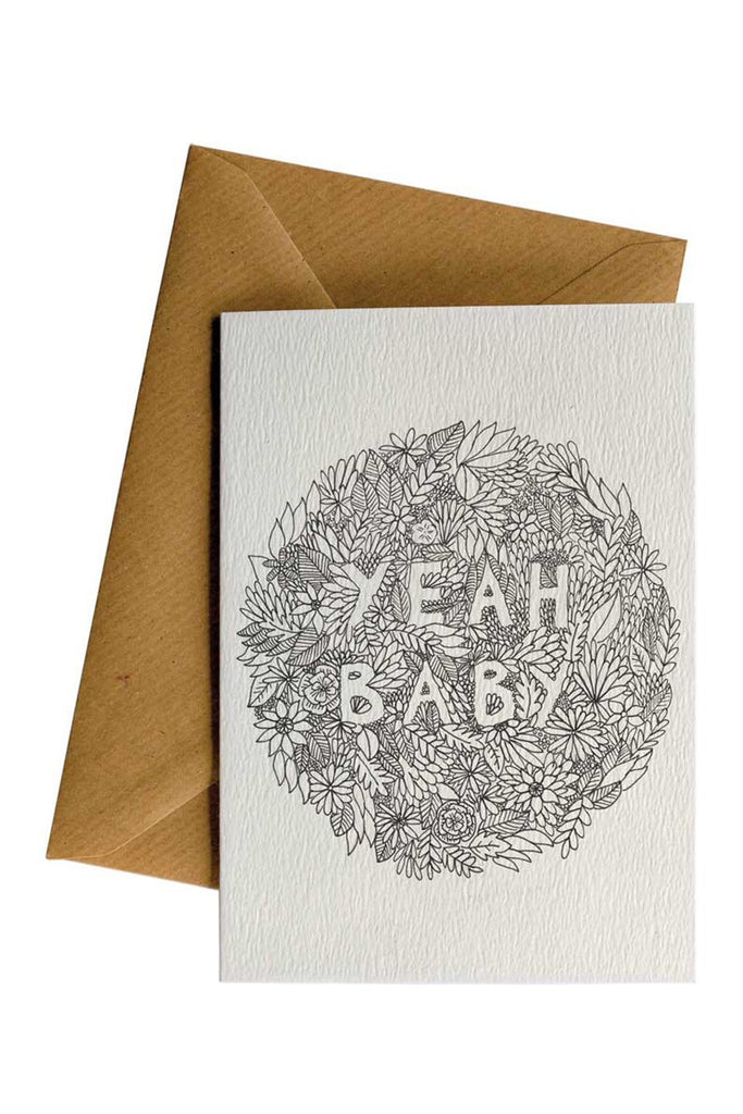 Shop Yeah Baby Flowers Greeting Card | Flo & Frankie
