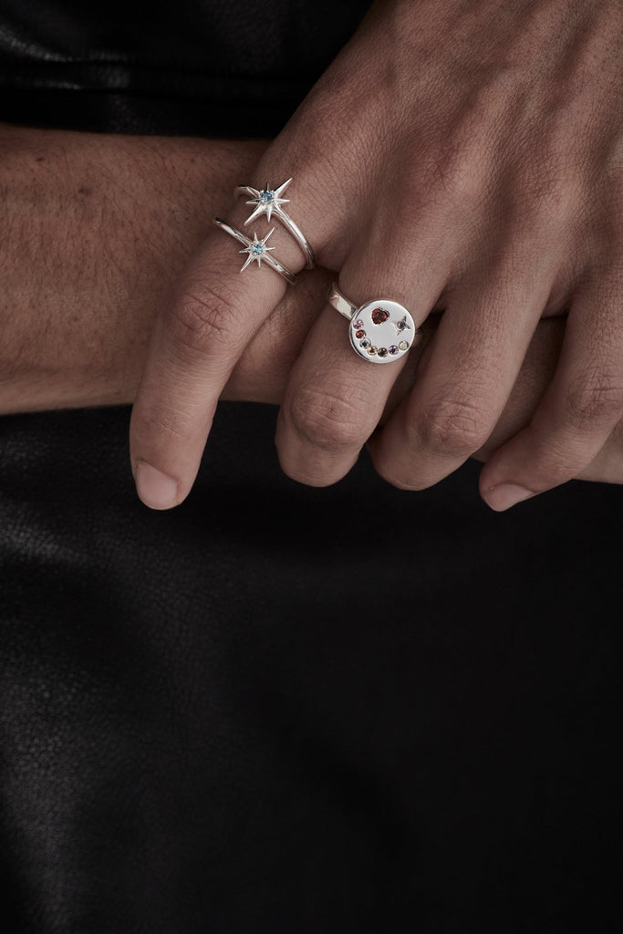 Shop Lucky Star Ring with Topaz Stone Large Q EOL | Flo & Frankie