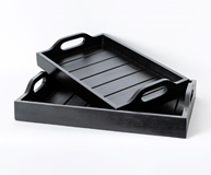 Shop Large Black Wooden Tray Online | Flo & Frankie