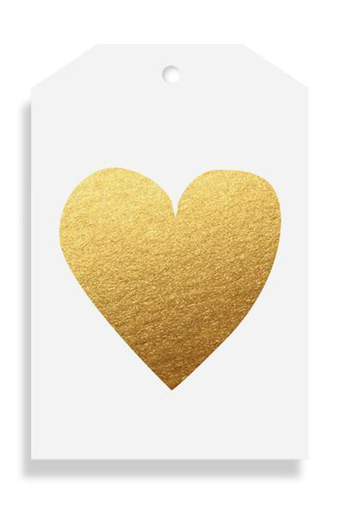 Shop Heart Gold Foil Gift Tag | Flo & Frankie
