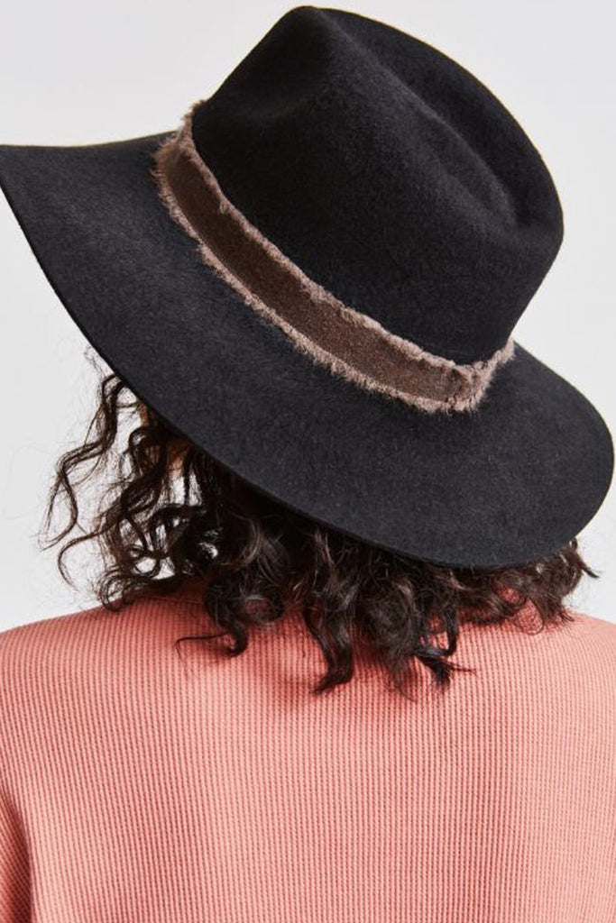 Shop Ella Fedora Felt Black Brown Hat | Flo & Frankie