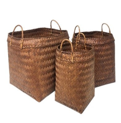 Shop Raffles Antique Brown Small Basket Online | Flo & Frankie