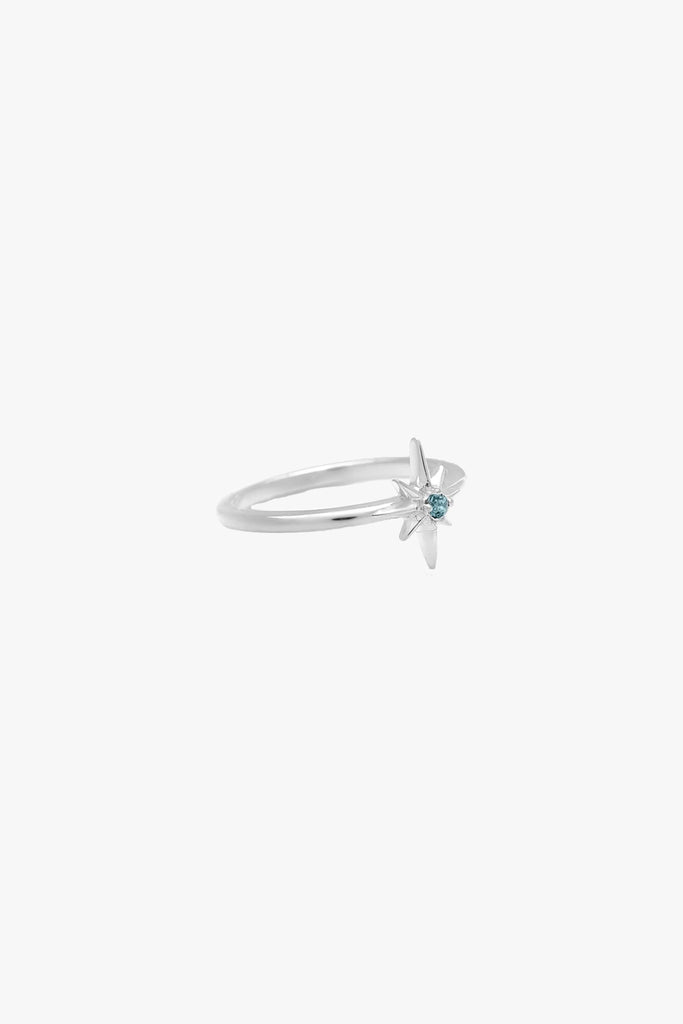 Shop Lucky Star Ring with Topaz Stone Large Q EOL | Flo & Frankie