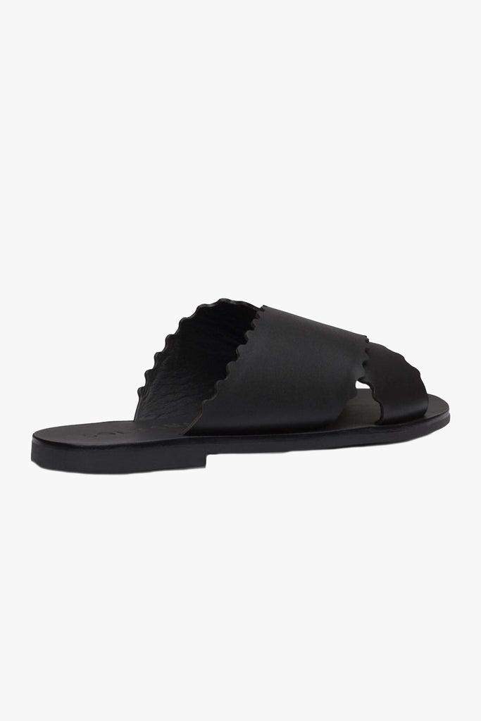 Shop Lulu Black Wide Strap Slide | Flo & Frankie