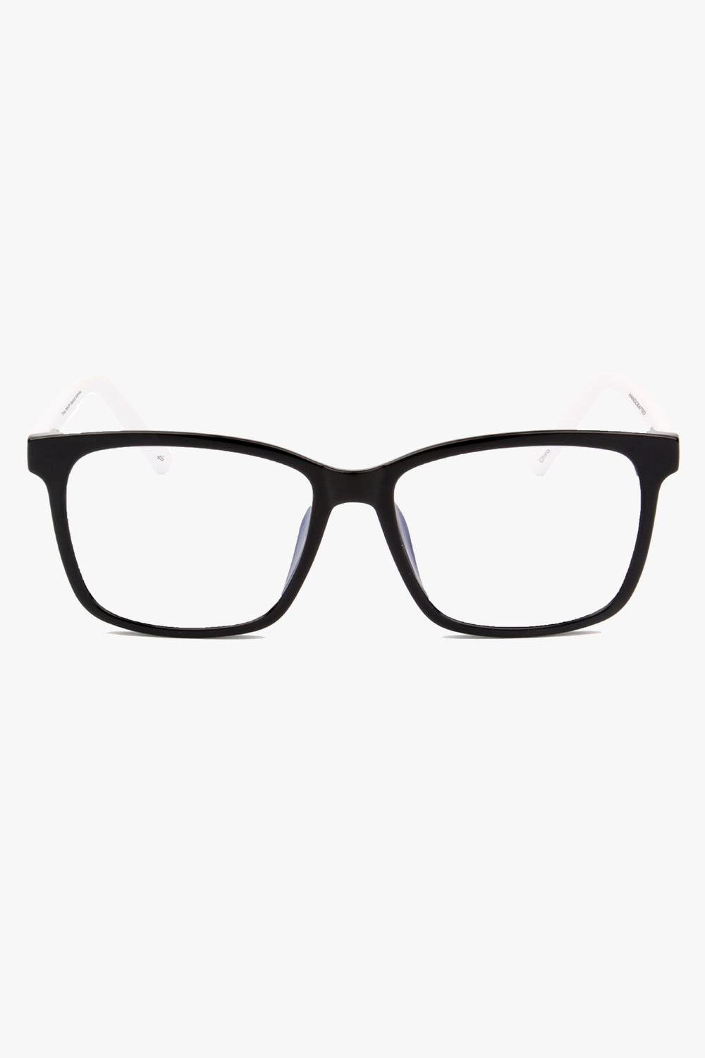 Shop MVP Square Black White Blue Light Glasses | Flo & Frankie