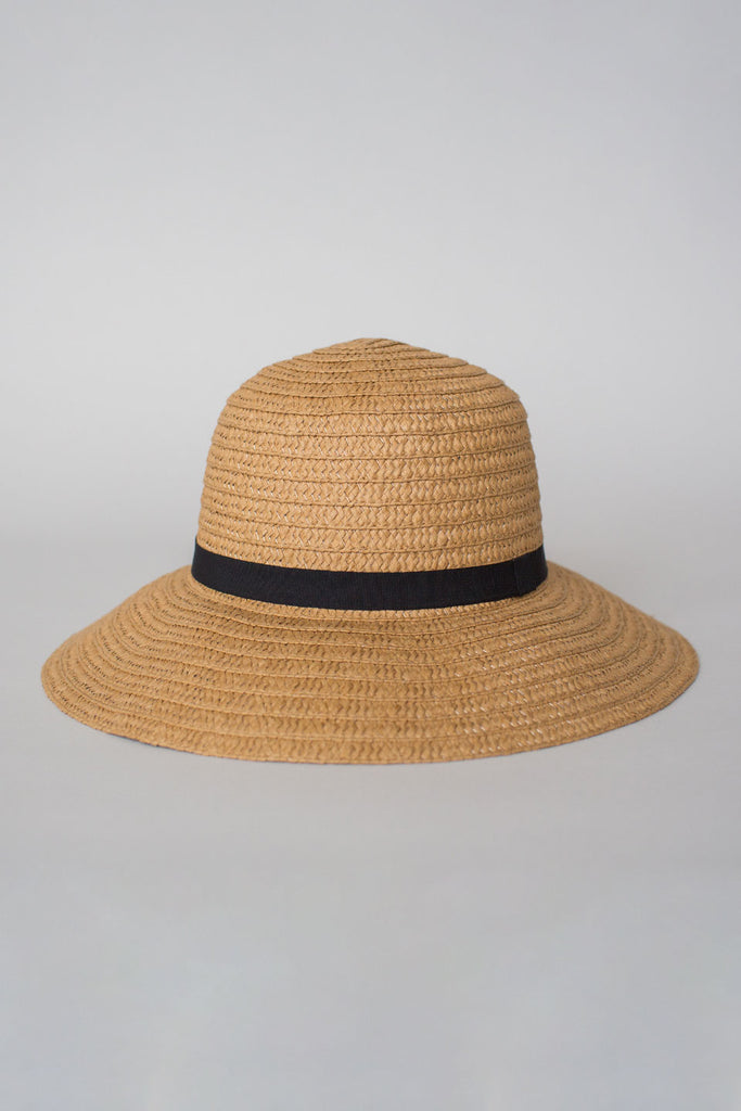 Shop So Shady Woven Natural Hat with Black Ribbon | Flo & Frankie