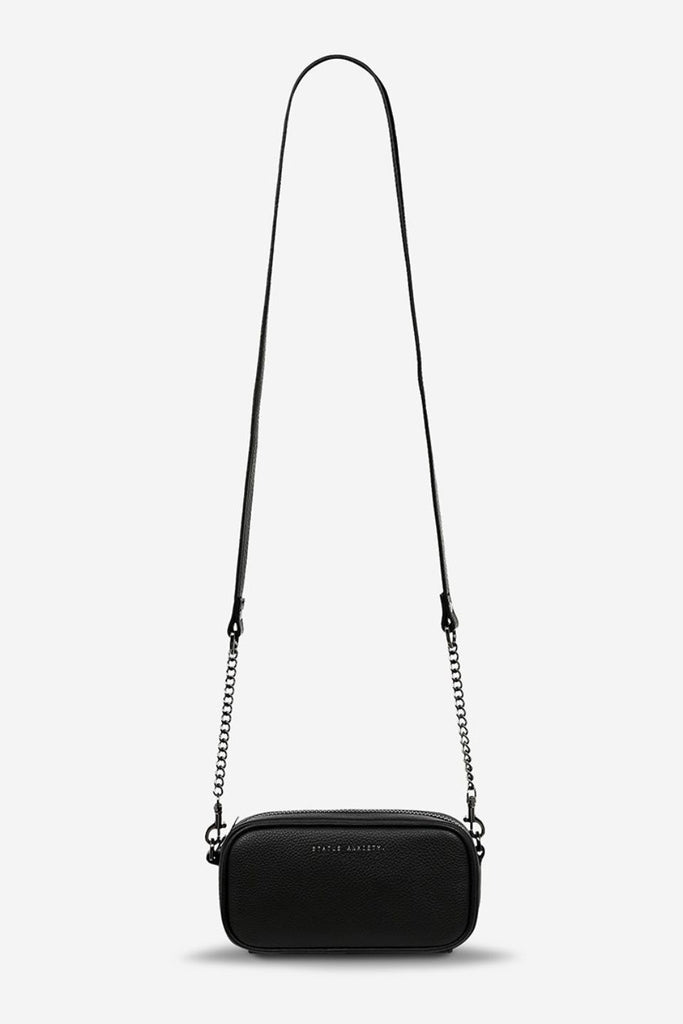 Shop New Normal Black Matt Mini Cross Body with Chain | Flo & Frankie